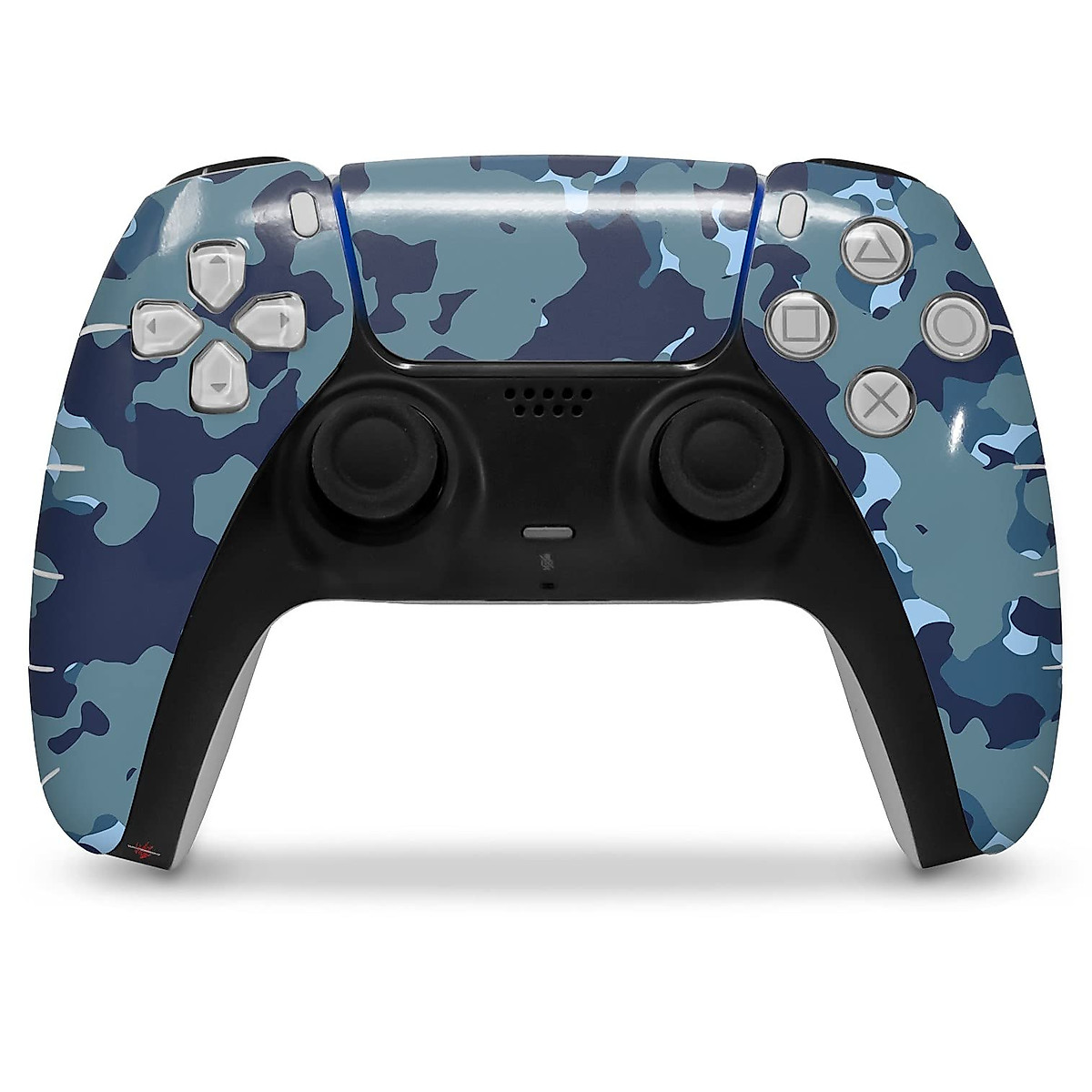 WraptorSkinz Skin Wrap compatible with Sony PS5 DualSense Controller WraptorCamo Old School Camouflage Camo Navy (CONTROLLER NOT INCLUDED)