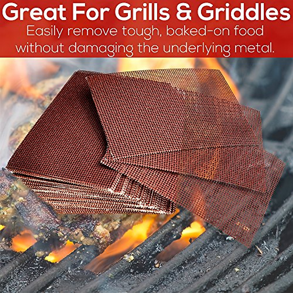 Avant Grub Pro-Grade Grill Screens 40 Pack. Scrub Away Burnt-On Grease & Carbon. Abrasive Mesh Resists Clogging & Wont Damage Cast Iron Cooktops, Restaurant Grills & Stainless Steel Flat Tops.