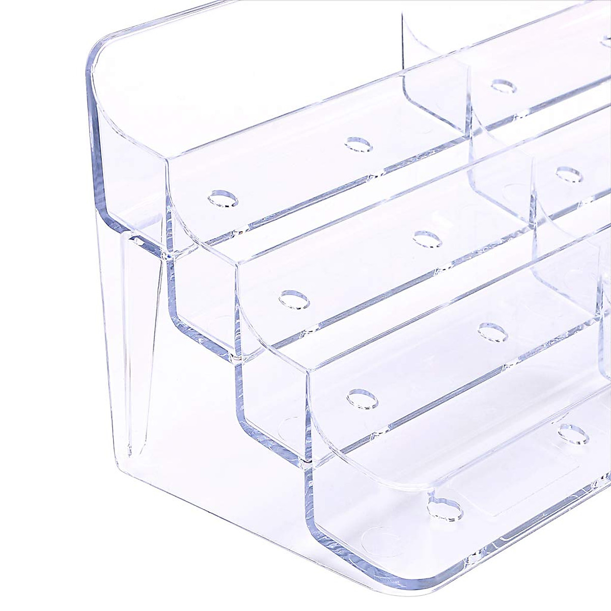 Hipiwe 2pcs 8 Pockets Acrylic Business Card Holder Stand Clear Desktop Countertop Acrylic Index Card Filling Display