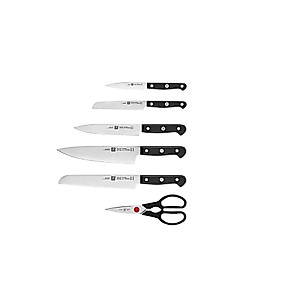 ZWILLING 36133-000-0 7-piece Self-sharpening Knife Block Set, Wooden Block, Knife and Scissors made of Special Stainless Steel/Plastic Handle, Gourmet