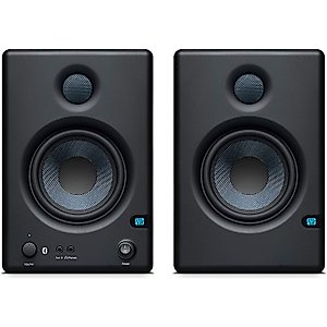 PreSonus Pair of Eris E3.5 BT 2-Way Studio Bluetooth Monitors with Studio One Prime DAW Studio Magic and Plug-in Suite Software Pack and LyxPro Condenser Recording Microphone Kit and Headphones