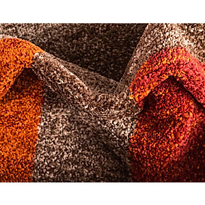 Unique Loom Autumn Collection Area Rug - Providence (6' 1" x 9' Rectangle, Multi/ Beige)