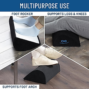 Everlasting Comfort Foot Rest for Under Desk at Work w/Premium ComfortFoam™ - Desk Foot Rest Ergonomic Design for All-Day Support, Pain Relief - Foot Stool Footrest - Home Office, Gaming Accessories