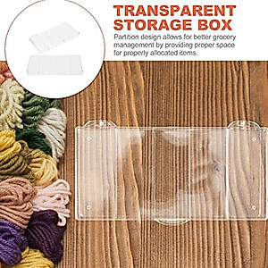 ARTIBETTER Jewelry Organizer 5pcs Clear Plastic Jewelry Box Organizer 5-compartment Parts Storage Boxes Plastic Beads Storage Containers Empty Case Organizer for Small Items Earring Organizer