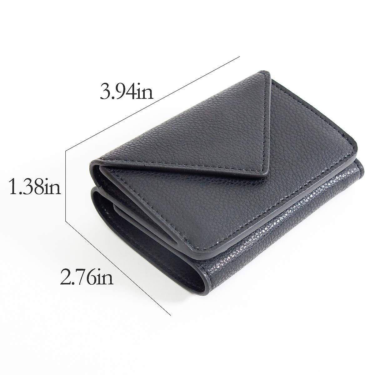 MALTA Genuine Leather Trifold Mini Wallet for women Coin Purse Card Holder Compact - Grey