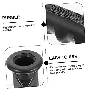 4pcs Handle Cover Rubber Cover for Cart Rubber Handle Grip Anti-Slip Hand Protector Anti-Skid Handle Wraps Round Tube Grip Grocery Cart Grips Tube Handle Sleeves Cart Handle Wraps
