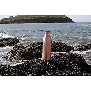 Copper Water Bottle - Kosdeg - 24oz - A Handcrafted Leak Proof Ayurvedic Pure Copper Vessel For Drinking- Drink More Water, Lower Your Sugar Intake and Enjoy The Health Benefits Immediately…