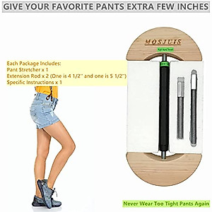 MOSJUIS Pant Stretcher 30" to 59" Stretch Range Heavy Duty Waistband Stretchers for Men Women Jeans Shorts