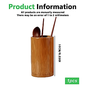 Wooden Utensil Holder, 6.1x 3.5 Inch Wood Kitchen Utensil Holder Kitchen Utensil Organizer, Wood Kitchen Tool Holder for Spoons, Cooking Tools, Chopstick Holder for Farmhouse Kitchen Counter Decor