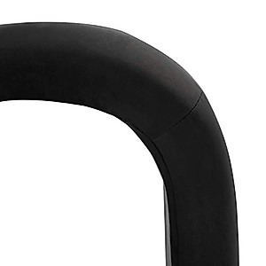 Safavieh Home Collection Kibo Modern Waterfall Black Velvet Ottoman (Fully Assembled)