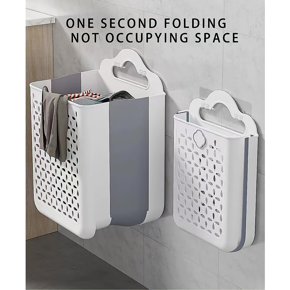 Collapsible Laundry Hamper 3 Packs Laundry Basket Portable Dirty Clothes Basket Space Saving Foldable Storage Multi-function Container
