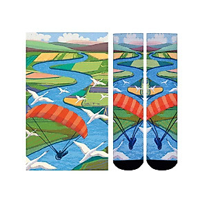 Sierra Socks Birds Eye View Pattern Unisex Socks - XL-Women Shoe Size (14+) / Buy 1 pr.