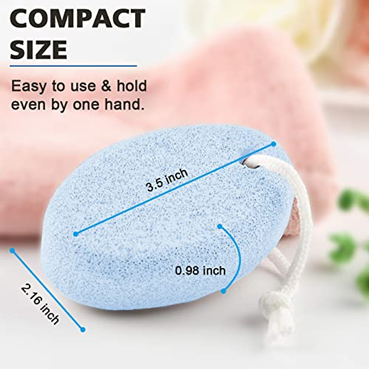 Pumice Stone 2 Pcs, Natural Lave Pumice Stone for Feet/Hand, Small Callus Remover/Foot Scrubber Stone for Men/Women by MAYKI