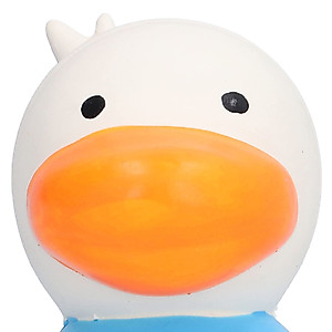 Keenso Latex Duck Dog Toys Cute Interactive Funny Squeak Duck Toys for Dog Puppy Chewing Playing (White)