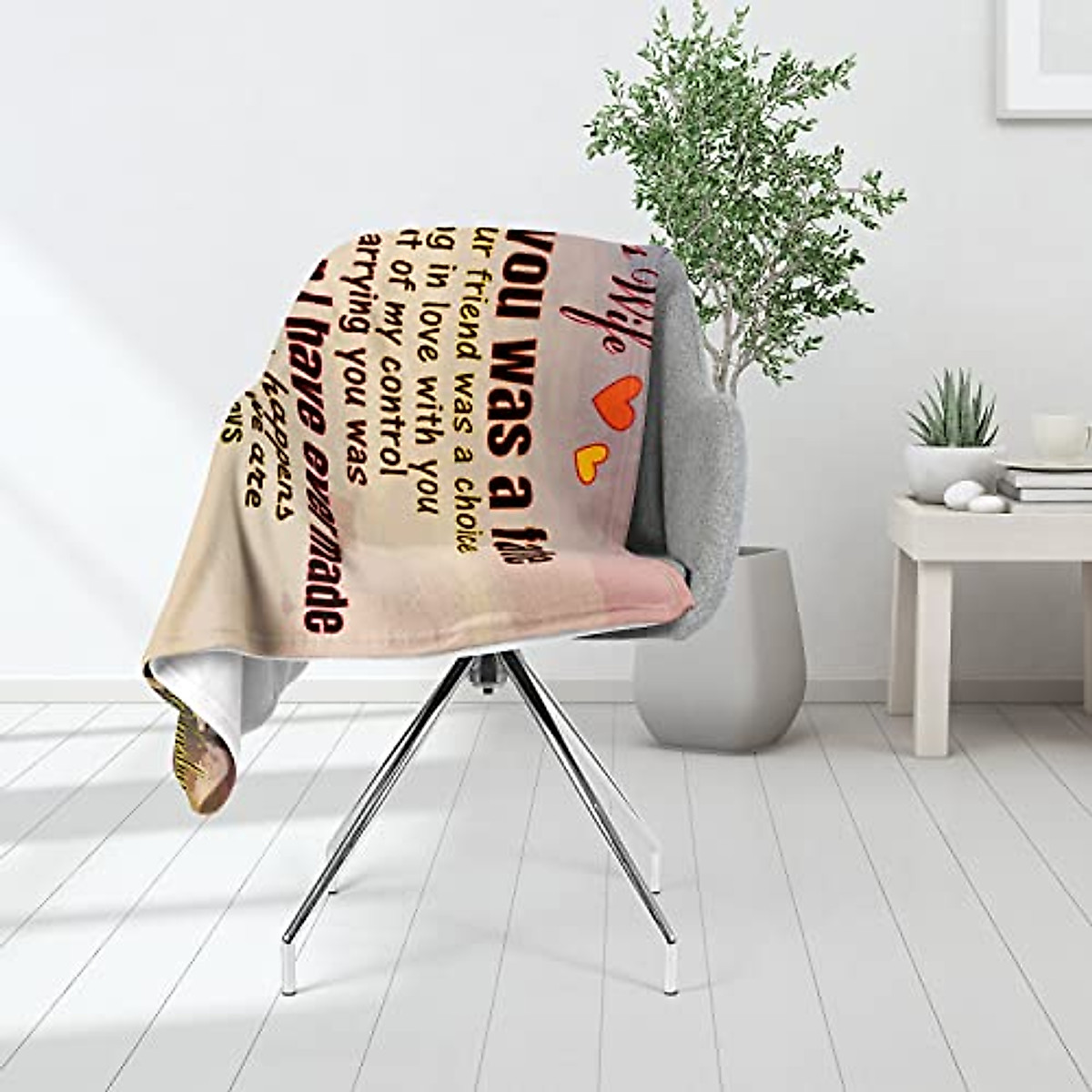 Wife Blanket from Husband, Blanket Wife Birthday Gifts, Blanket Best Ever Gifts, Christmas Day Present Idea for Wife, Wedding Anniversary Wife Blanket Gifts Flannel Throw Blankets 12.90*10.62*1.18In 