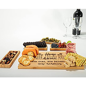 House Warming Gifts for New Home, Housewarming Gift for Home, New Homeowner Gifts for New House,New Apartment, First Home, Realtor Closing Gift for Clients, Family Gifts Cheese Board Set C001