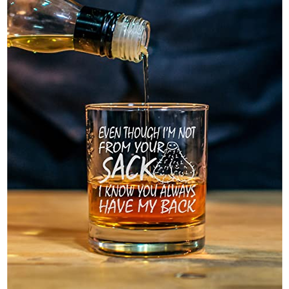 CARVELITA Even Though I'm Not From Your ??? Whiskey Glass - 11oz Old Fashion Bourbon Rocks Glass - Bonus Dad Gifts - Step Dad Gifts - Birthday Gifts For Stepdad - Stepdad Gifts - Sarcastic Gifts