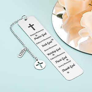 Inspirational Bible Verse Bookmark for Women Men 2023 Christian Religious Scripture Gifts for Friends Birthday Christmas Gift Baptism Religious Gift for Daughter Son First Communion Gifts for Godchild