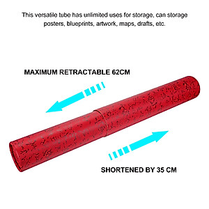 VILLCASE Paper Poster Tube, Mailing Tubes Shipping Calligraphy Painting Document Tubes Kraft Storing Tube Holder, Round Storage Tube for Map Posters Documents