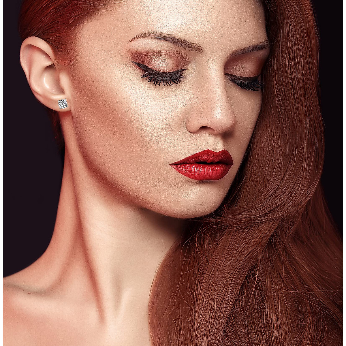 WAINIS 8 Pairs Stainless Steel Magnetic Stud Earrings for Men Women Non-piercing CZ Hypoallergenic Earrings 5-8mm