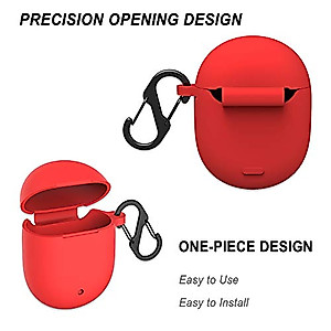 Aotao Silicone Case for Google Pixel Buds 2,Soft and Flexible,Scratch/Shock Resistant Silicone Cover for Google Pixel Buds 2 Headphones (Google Pixel Buds 2, Red)