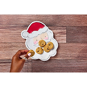Mud Pie Santa Melamine Plate; 9 1/4" x 7 1/4", White