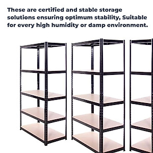 G-Rack Garage Workbench & Shelving: 90cm high x 120cm Wide x 60cm deep | Heavy Duty Racking Shelves for Storage, Blue 2 Tier (300KG Per Shelf), 600KG Capacity | for Workshop, Shed | 5 Year Warranty