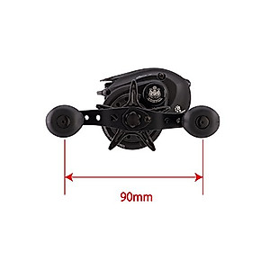 Abu Garcia Revo X Low Profile Baitcast Reel, Size LP (1430435), 7 Stainless Steel Ball Bearings + 1 DuraClutch Roller Bearing, Strong and Lightweight
