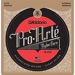 D'Addario Guitar Strings - Pro-Arte Classical Guitar Strings - EJ52 - Nylon Guitar Strings - For Alto Guitars - Nylon Core - Normal Tension
