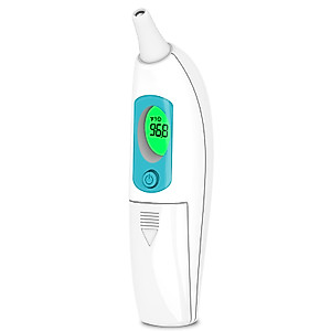Ear Thermometer for Adults and Kids, Digital Thermometer with Fever Alarm and Instant Accuracy Readings, Infrared Thermometer Gun for Infants, Baby Thermometer, Fast, Reliable