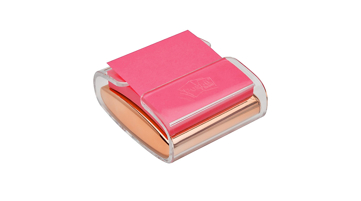 Post-it Pop-up Note Dispenser in Rose Gold – Stylish Desk Organizer