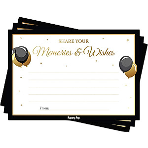 Share your Memories and Wishes (50 Cards Pack) - Any Occasion - Graduation Retirement Birthday Party Games Ideas Activities Supplies for Adults - Gender Neutral