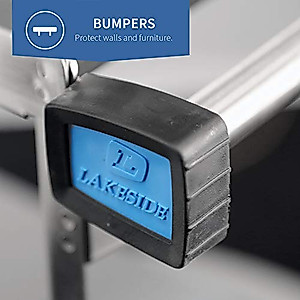 Lakeside Manufacturing 743 Utility Cart, Stainless Steel, 2 Shelves, 700 lb. Capacity (Fully Assembled), Silver