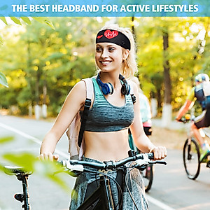 Willbond 5 Pieces Nurse Headbands with Buttons for Mask Nurses Wide Turban Non Slip Elastic Ear Protection for Women Men Doctors Sweatband for Spa Yoga Sports Workout (Multiple Pattern Style)