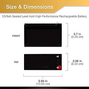 Extended Range Upgrade to High Performance Rechargeable 9ah for 28% Longer Run Time Razor Pocket Mod Blossom W15120040003 Versions 45 +Replacement Batteries and Wiring Harness Beiter DC Power