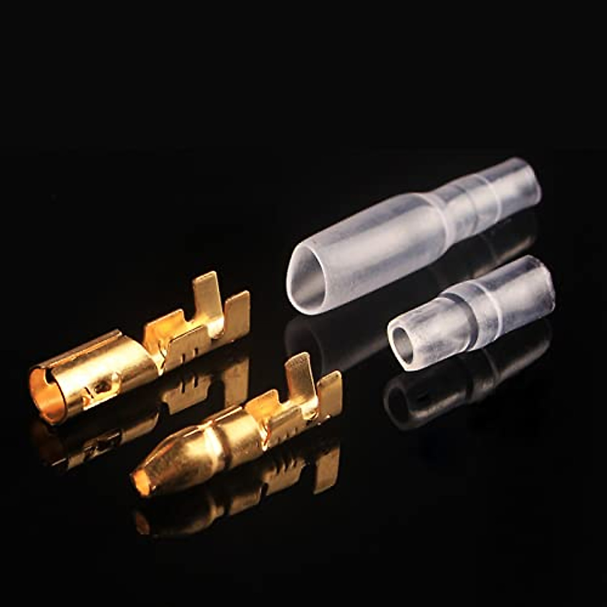 Brass box kit 3.5mm Connector Terminal Male & Female with Insulated Covers, Pack of 120(Set of 60)