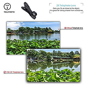 SHUTTERMOON Upgraded Phone Camera Lens Kit for iPhone 13/12/11/X/8/7 Smartphones/Pixel/Samsung/Android Phones Camera. 2xTele Lens Zoom Lens+Fisheye Lens+Super Wide Angle Lens&Macro Lens+CPL (5 in 1)