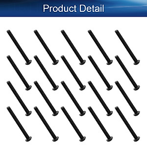 Yinpecly 20Pcs M3x30mm Hex Socket Head Machine Screws Carbon Steel Inner Hex Socket Round Head Screw Fasteners Furniture Bolts Black Tone