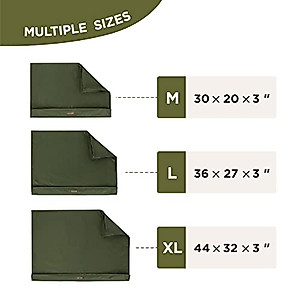 Lesure Water-Resistant Dog Bed Cover - Large Dog Bed Removable Cover, Replacement Washable, Dog Bed Covers for Pet Mat Bed, 36x27x3 Inches