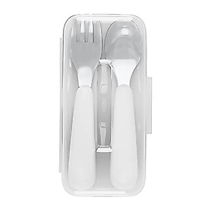 OXO Tot On-The-Go Fork And Spoon Set - Pink