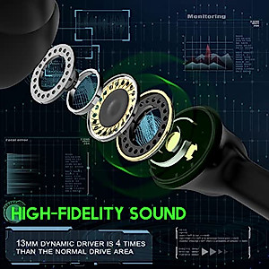 Coolme Hero5 Wireless Earbuds Bluetooth Headphones with Microphone, Game/Music Mode Ultra Low Latency,13mm Drivers Pure Deep Bass Sound, 40H Playback, Touch Control TWS Earphones for iPhone Andriod