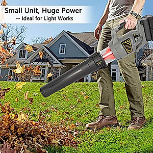 LUCKYERMORE Cordless Leaf Blower Battery Powered Electric Leaf Blower 89 MPH Variable Speed 18000 RPM 40V Lithium Leaf Blower Cordless with Battery & Charger Garden Cleaning Garage Dusting