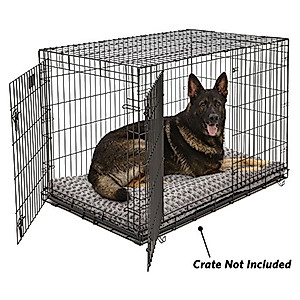 MidWest Homes for Pets Deluxe Dog Beds | Super Plush Dog & Cat Beds Ideal for Dog Crates | Machine Wash & Dryer Friendly, 1-Year Warranty,Gray, 48-Inch