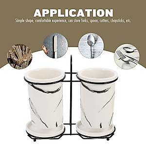 Zerodeko 1 Set nordic holder Binoculars iron Chopsticks Storage Box chopstick rest Japanese-style tableware Flatware Storage Cage practical chopsticks cage chopsticks cage