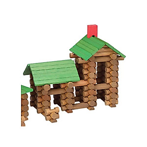 Tumble Tree Timbers Wood Building Set – 450 Pieces. Build Log Cabins. Educational STEM Toy