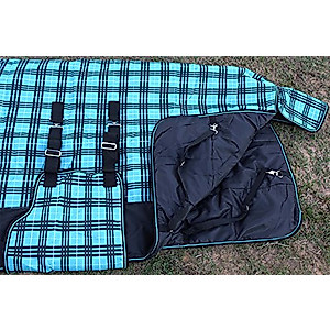 CHALLENGER 70" 1200D Turnout Waterproof Horse Tough Winter Blanket Heavy Belly Band 579B