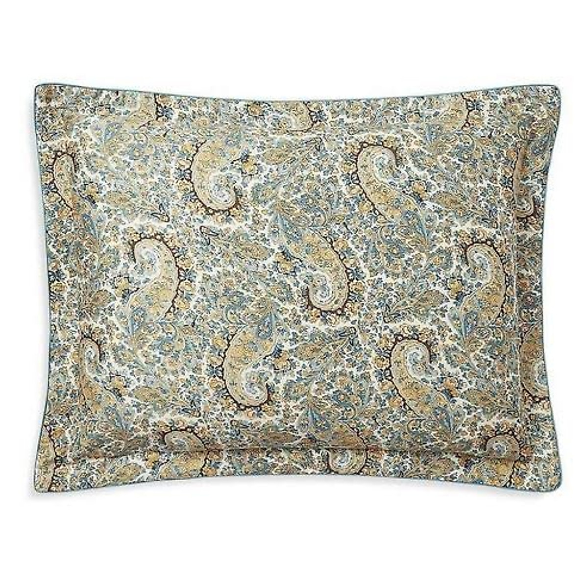 Lauren Ralph Lauren Riley Paisley Brown Blue Grey Full Queen 3 pc Duvet Set Shams (Queen (U.S. Standard))