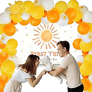 First Trip Around the Sun Birthday - Boho Sun Party Decorations First Trip Background Sun Balloons 1st Birthday Party Supplies Balloon Arch Wreath Kit Decorative Baby Bath Supplies