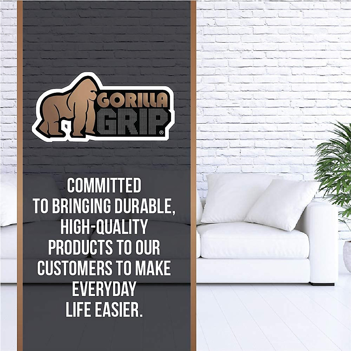 GORILLA GRIP Non Slip Mattress Gripper, Prevents Mattresses from Sliding and Holds Bed in Place, Pad Grips Beds, Sofa, Couch, Chair Cushions and Helps Keep Topper from Slipping, Easy Trim Pads