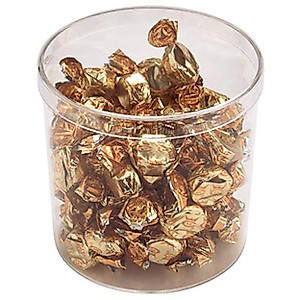 Pioneer Plastics 190C Clear Round Plastic Container, 5.125" W x 5.125" H, Pack of 2